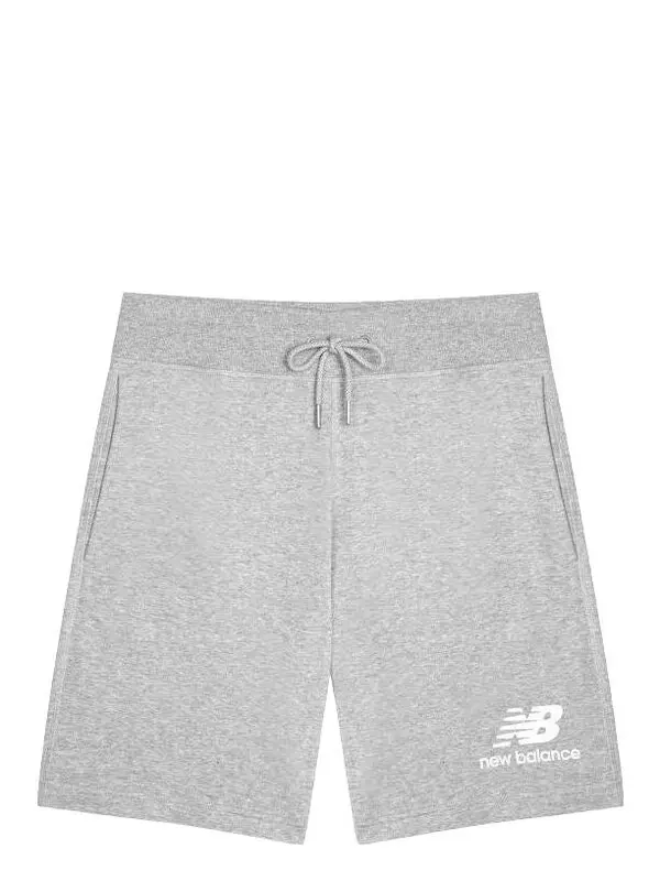 NEW BALANCE Essentials Stacked Logo Shorts - Grey