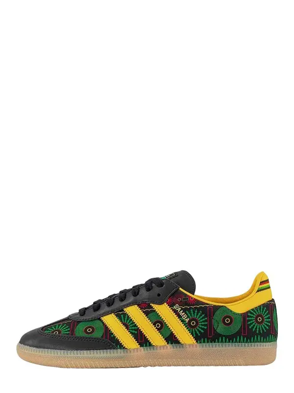Adidas Samba Og Bob Marley Football Is Freedom Sneakers - Core Black/bold Gold/pure Ruby