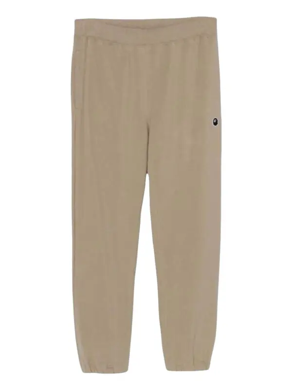 A BATHING APE Ape Head One Point Sweat Pants - Beige