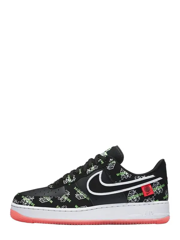 Nike Force 1 '07 Lv8 Worldwide Sneakers - Black/white/red