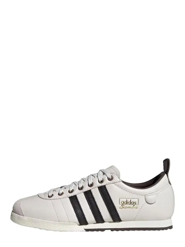 Adidas Samba 62 Leather Sneakers - Cloud White/core Black/brown