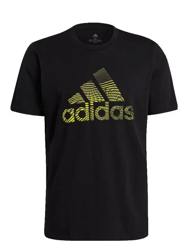 Adidas Extmo Pff T Alphabet Logo Round Neck Sports Short Sleeve - Black