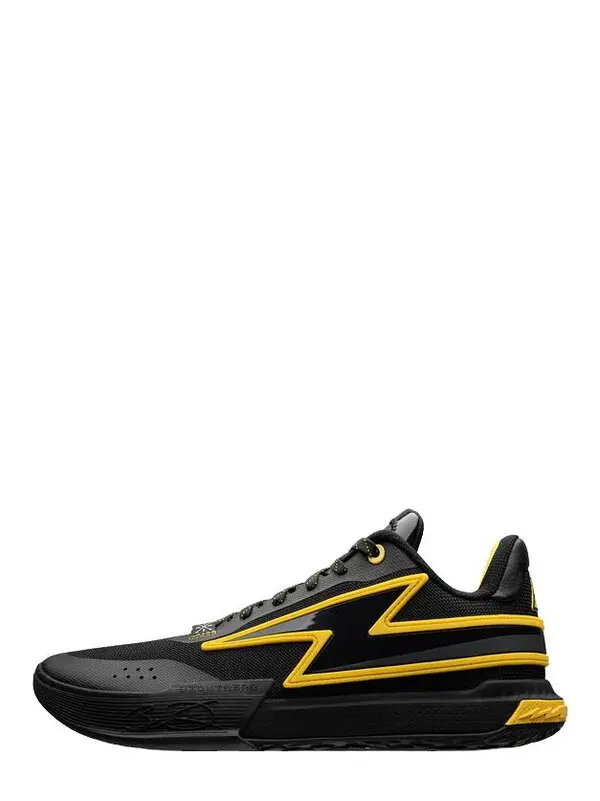 LI-NING Athletic Sneakers With Lightning Detail - Black/yellow