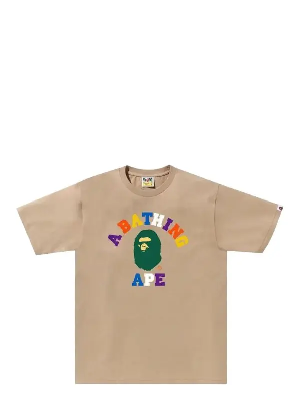A BATHING APE Colors College Tee - Beige