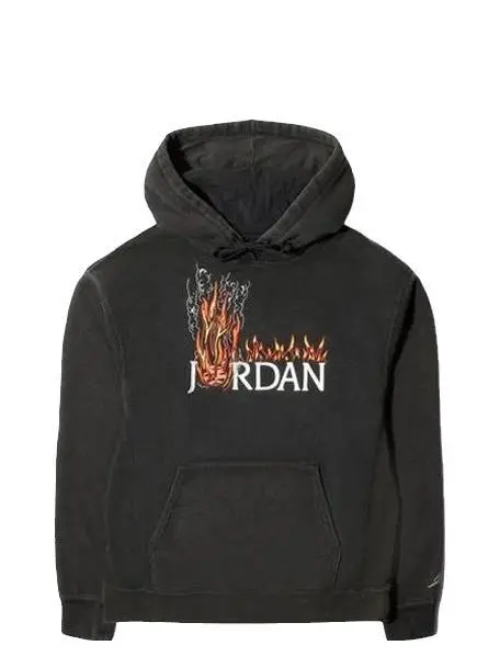 JORDAN X Travis Scott Track Flame Hoodie - Black