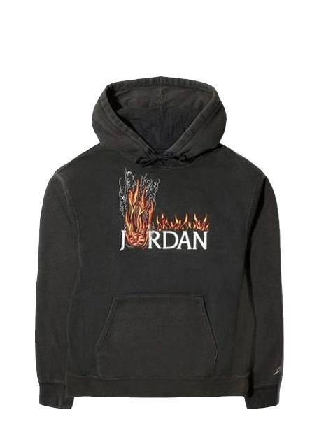 JORDAN X Travis Scott Track Flame Hoodie - Black