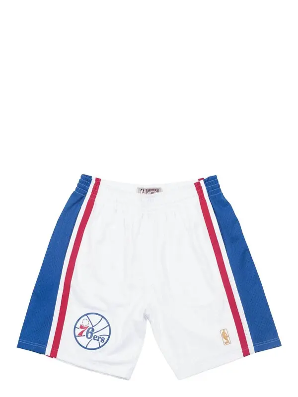 Mitchell & Ness Philadelphia 76ers 1996-97 Home Swingman Shorts - White/blue/red