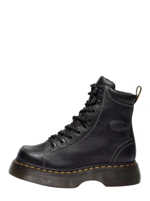 Dr. Martens Buzz 8-eye Milled Nappa Lace Up Boots - Black
