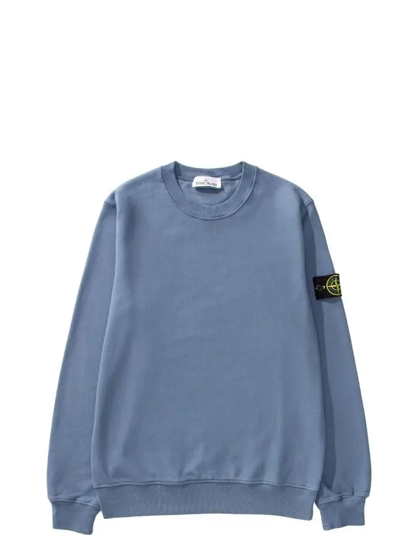 Stone Island Stone Islandgarment Dyed Felpa Sweatshirt - Blue