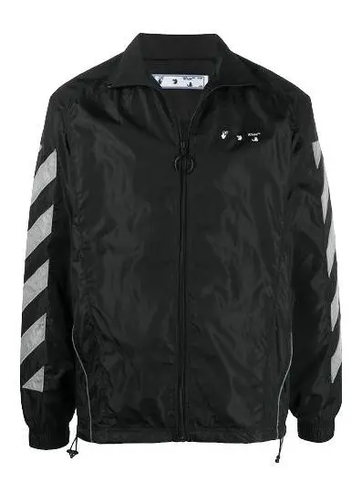 Off-White Side Sleeve Stripe Track Jacket - Black