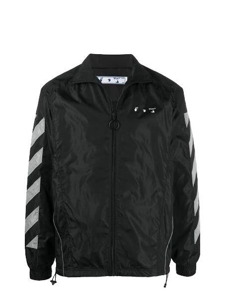 Off-White Side Sleeve Stripe Track Jacket - Black