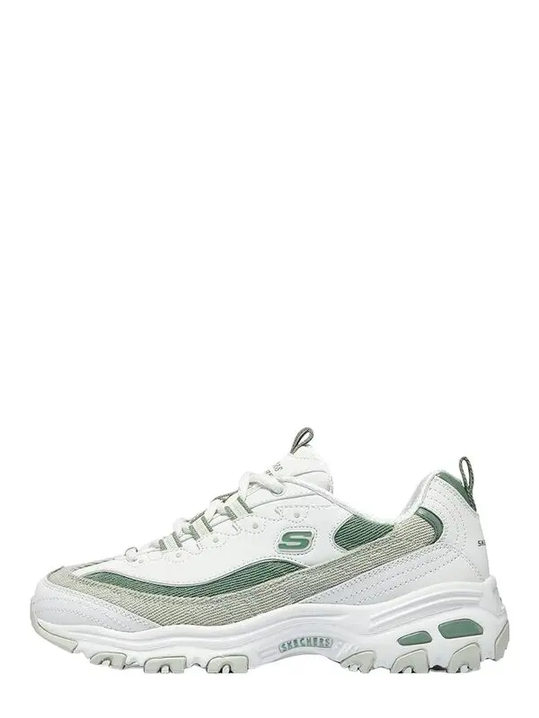 Sketchers Dlites 1.0 Athletic Sneakers - White/green