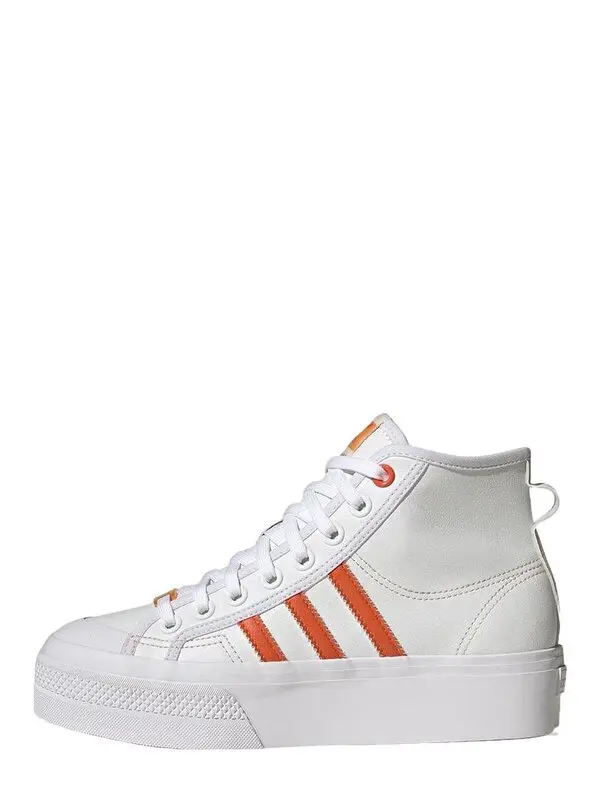 Adidas Nizza Platform Mid Vegan Sneakers - White/orange