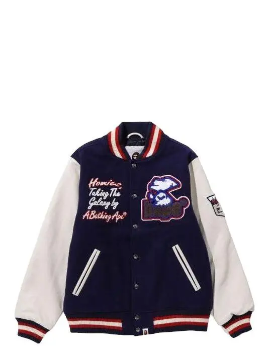 A BATHING APE Varsity Jacket - Navy