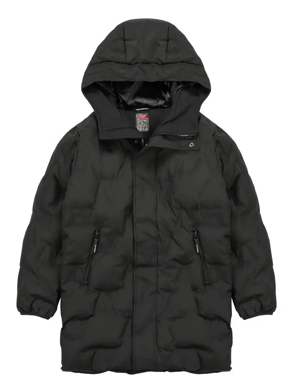 NEW BALANCE Long Down Puffer Jacket - Black