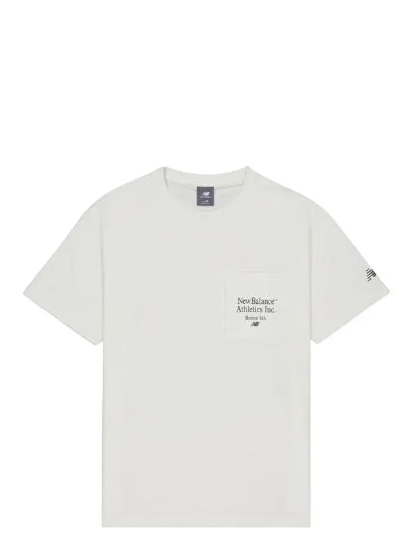 NEW BALANCE Essentials Athletic Club T-shirt Asia Sizing - White