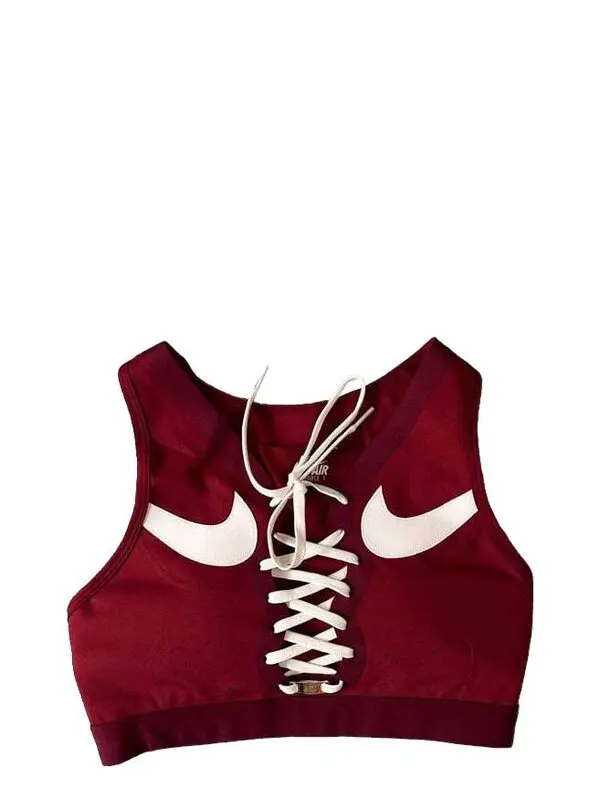 Nike Dri-fit Swoosh Air Force 1 Sports Bra 'red White - Red/white