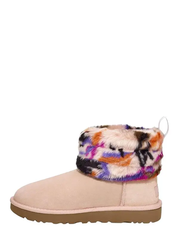 UGG Fluff Mini Quilted Motlee Boots - Light Pink