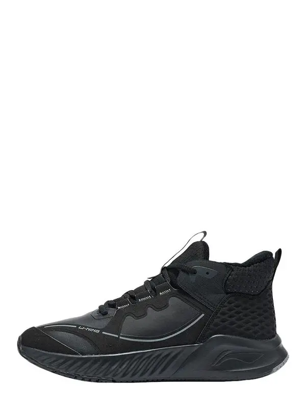 LI-NING Soft Zero Wntr High Top Sneakers - Black