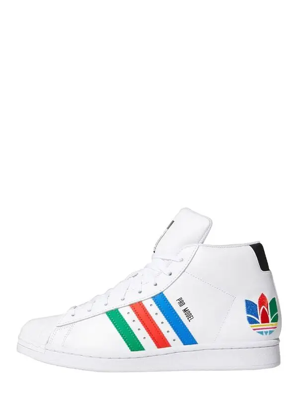 Adidas Pro Model High Top Sneakers - Whiteblue