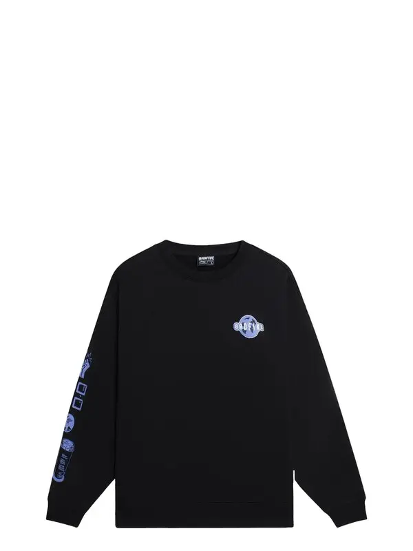 LI-NING Badfive Graphic Sweatshirt - Black/multi-color