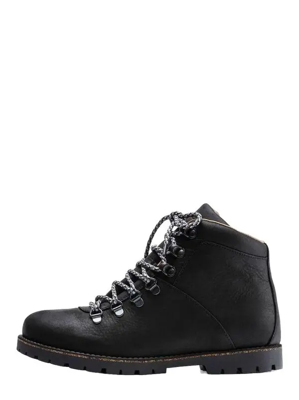 BIRKENSTOCK Jackson Nubuck Leather Lace-up Boots - Black