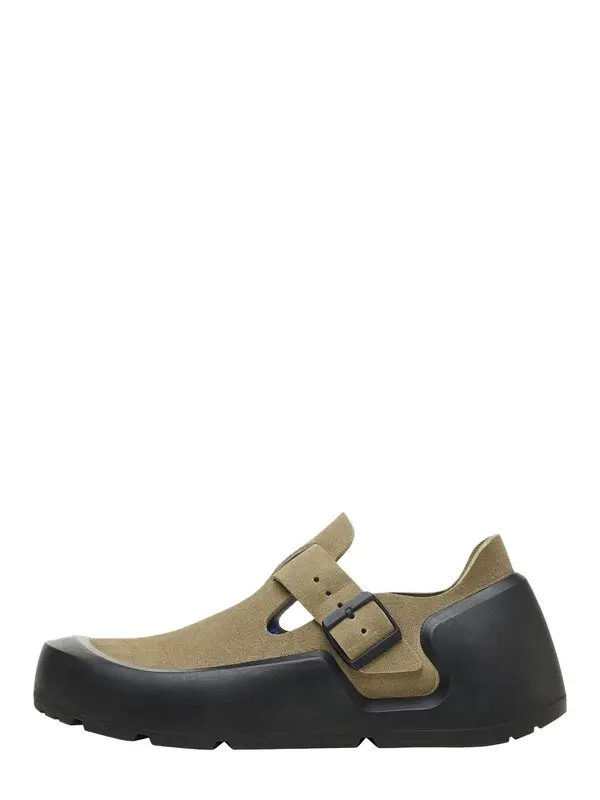 BIRKENSTOCK Reykjavik Buckled Nubuk Leather Shoes - Tan/black