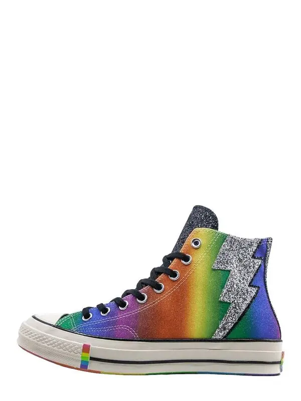 CONVERSE Chuck 70 Hi "pride Shimmering Rainbow" Lace-up Sneakers - Black