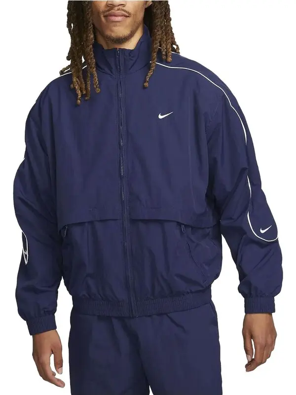 Nike Solo Swoosh Woven Track Jacket - Navy