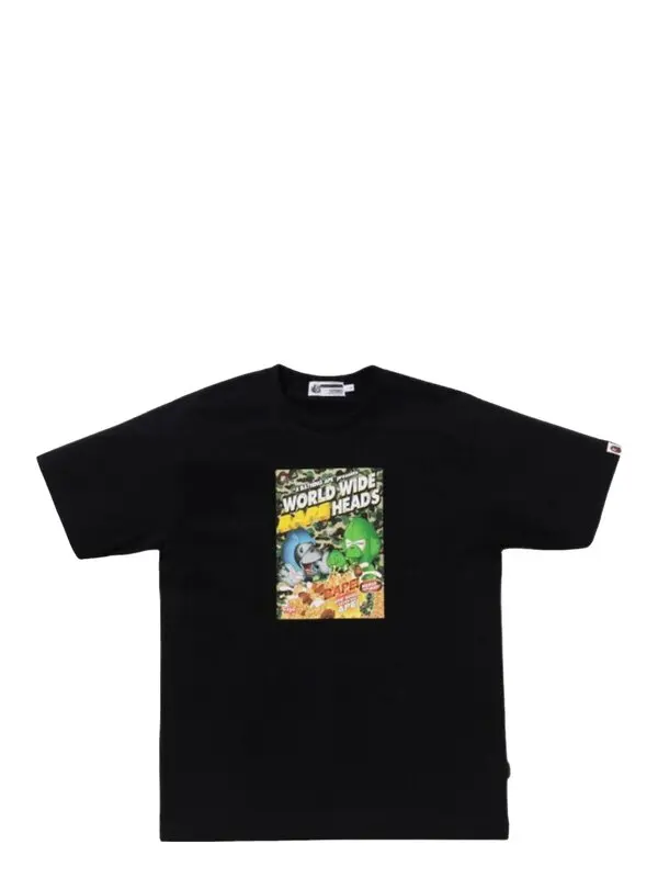 A BATHING APE Heads Flyer Tee - Black