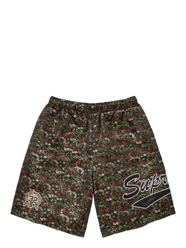 Supreme Floral Jacquard Short - Black