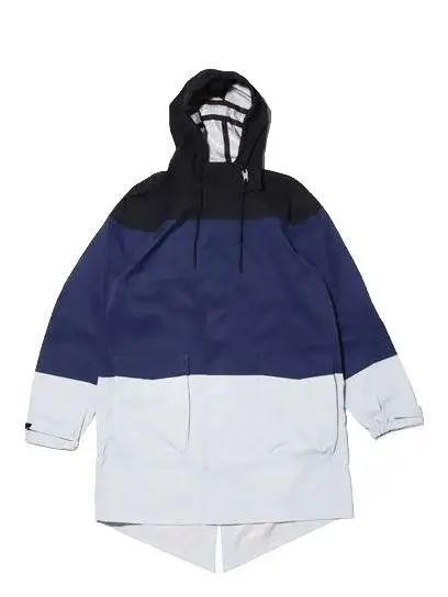Nike Lab Colorblock Sports Hooded Windbreaker Jacket - Black/navy/grey