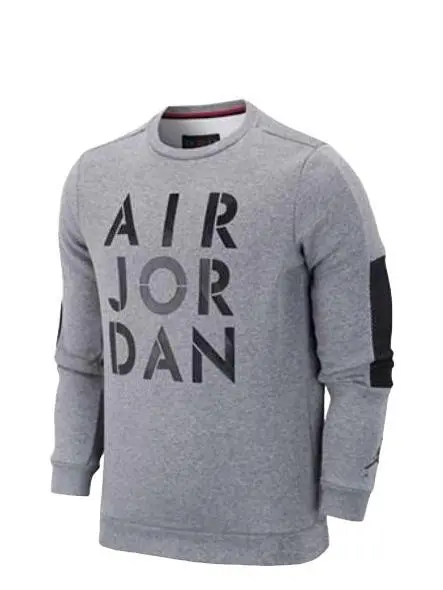 JORDAN Word Mark Long Sleeve Crewneck - Grey/multi-color
