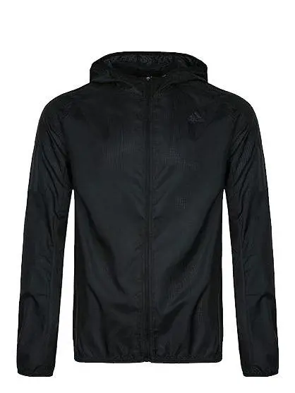 Adidas Own The Run Hooded Zipper Jacket - Black