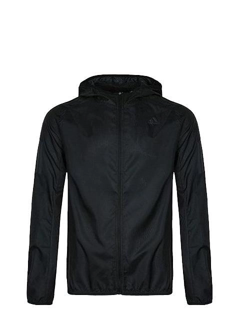 Adidas Own The Run Hooded Zipper Jacket - Black