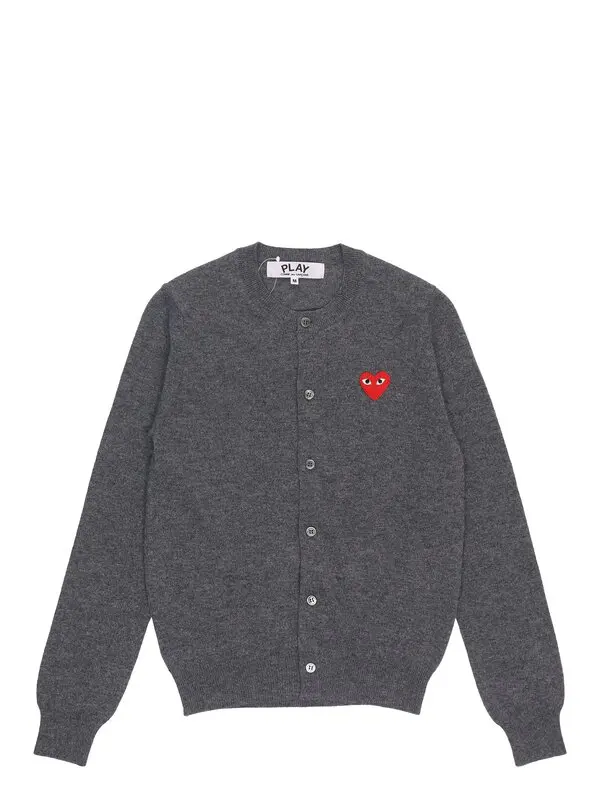 Play Comme Des Garcon Emblem Cardigan - Grey