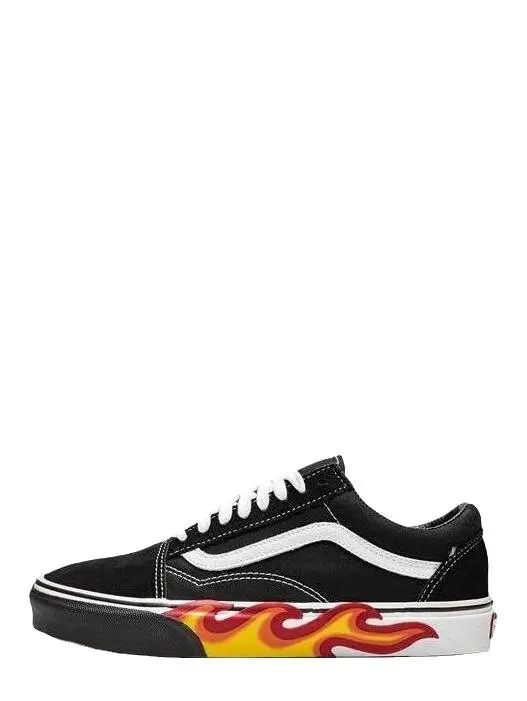 VANS Old Skool Flame Cut Out Low Top Sneakers - Black