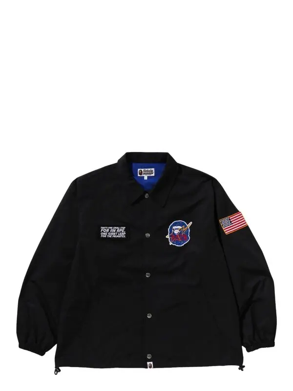 A BATHING APE Space Ape Relaxed Fit Coach Jacket - Black