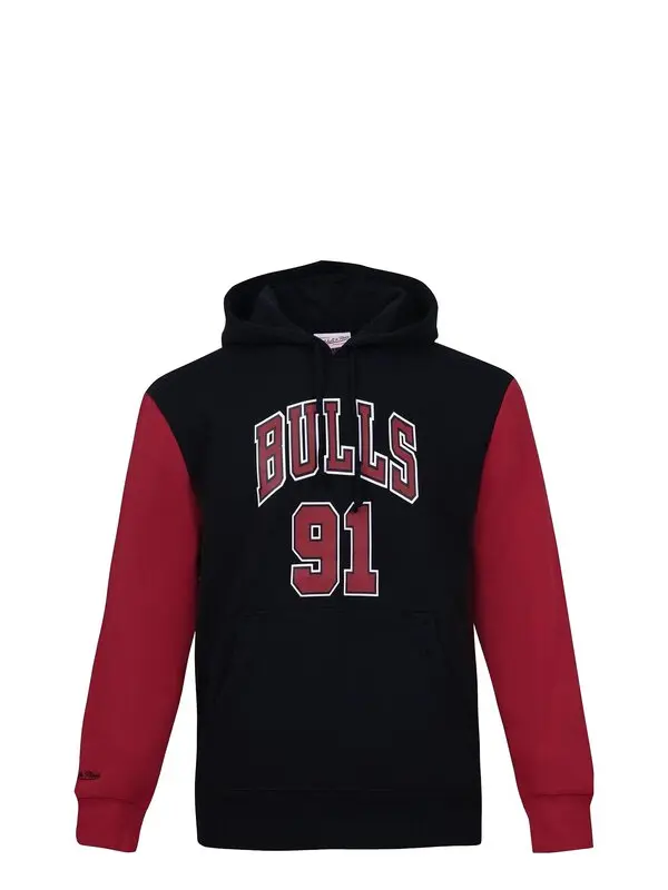 Mitchell & Ness Chicago Bulls Dennis Rodman 1996 Hoodie - Black/red