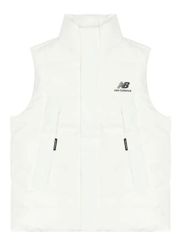 NEW BALANCE Pocket Puffer Vest - White/black