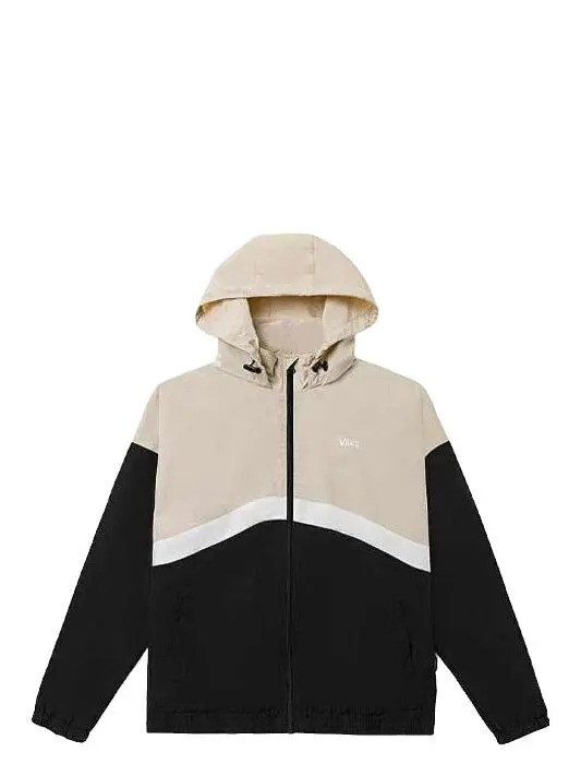 VANS Colorblock Zip Up Hooded Jacket - Tan