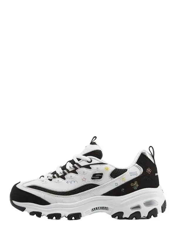 Sketchers D'lites 1.0 "white Black" Sneakers - White/black