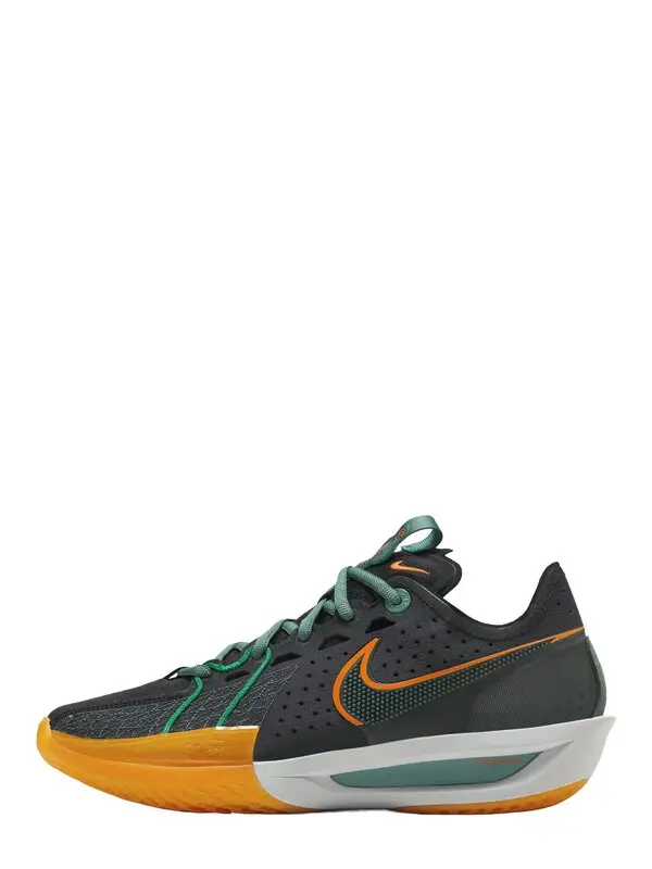 Nike Zoom G.t. Cut 3 "miami Hurricanes" Sneakers - Black/malachite/vintage Green