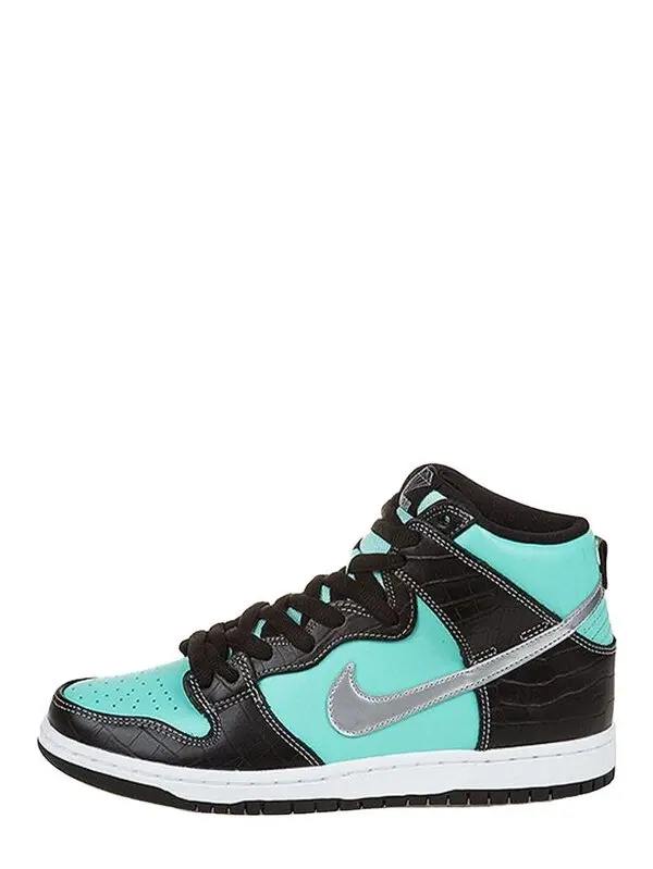 Nike Diamond Supply Co. X Dunk High Premium Sb Sneakers - Aqua/chrome-black