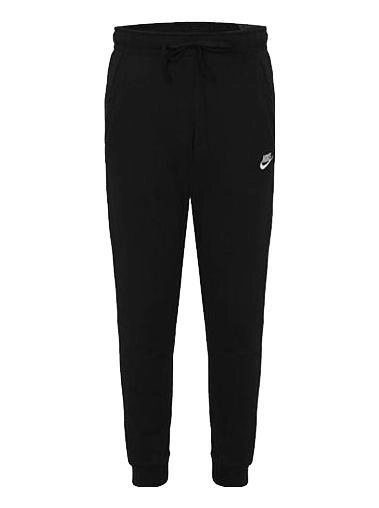 Nike Logo Alphabet Knit Sports Long Pants - Black