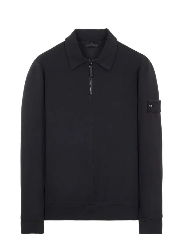 Stone Island Ghost Half Zip Sweatshirt - Black