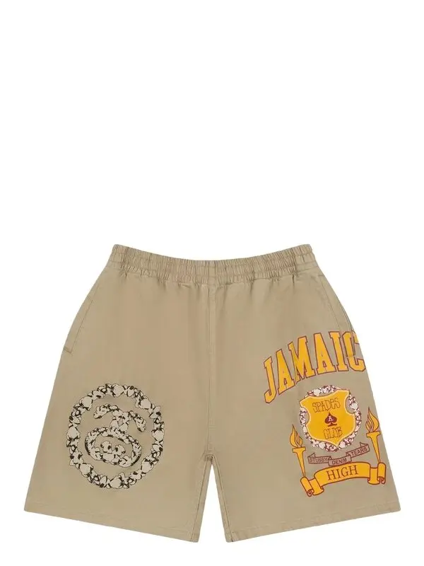 DENIM TEARS X Stussy Jamaica High Shorts - Khaki