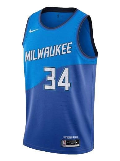 Nike Nba Milwaukee Bucks Giannis Antetokounmpo No. 34 Jersey - Blue