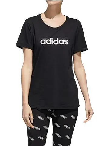 Adidas Alphabet Logo Training Short Sleeve Shirt - Black