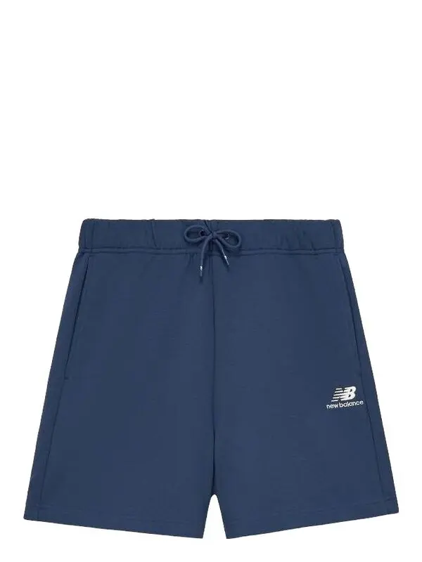 NEW BALANCE Logo Cotton Shorts - Blue/white